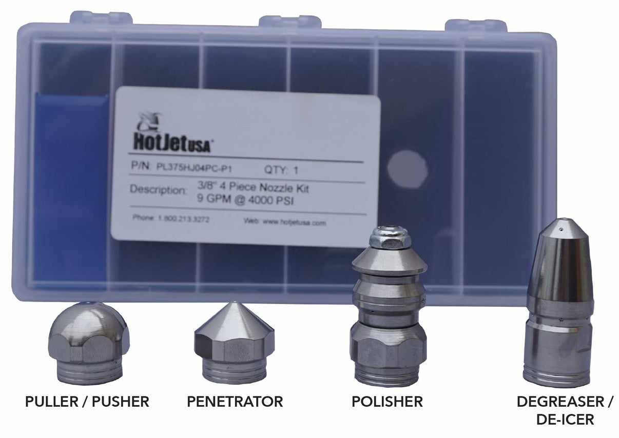3/8” Complete Nozzle Kits – Sewer Jetting Nozzles